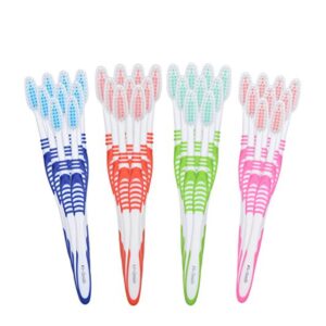 g-smile 144 individually wrapped disposable toothbrushes, regular size head, extra soft bristle, color vary, convenient & affordable (extra soft)