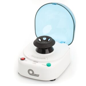 10,000 rpm mini centrifuge, includes 6-place micro tube rotor and 16-place pcr strip rotor. spins 1.5ml micro tubes.