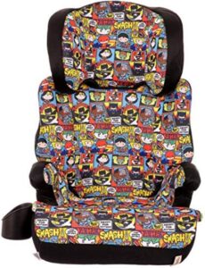 kidsembrace high-back booster car seat, dc comics chibi justice league