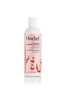 ouidad advanced climate control defrizzing conditioner - 8.5 fl oz, anti-frizz nano technology, locks in moisture, protects curls from heat, safe for color-treated hair, for all curl types