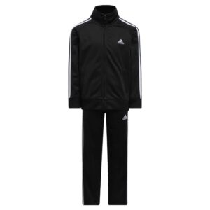 adidas baby boys tricot jacket & clothing pants set, adi black, 7 us