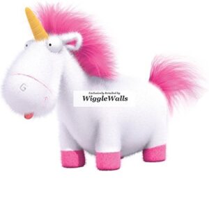 5 inch agnes pink fluffy unicorn wall decal sticker minion removable peel self stick adhesive vinyl decorative art kids room home decor children 5 by 4 inch