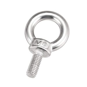 uxcell lifting eye bolt m8 x 20mm male thread 304 stainless steel for hanging, pack of 2