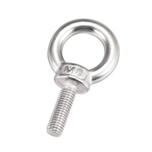 uxcell lifting eye bolt m8 x 25mm male thread 304 stainless steel for hanging, pack of 5