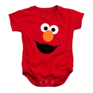 popfunk sesame street elmo face baby onesie bodysuit - size 12 months