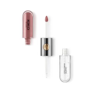 kiko milano - unlimited double touch 120 liquid lipstick with a bright finish in a two-step application. lasts up to 16 hours. no-transfer base colour.