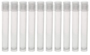 eisco 10pk plastic storage vials, 5ml - screw top - polypropylene