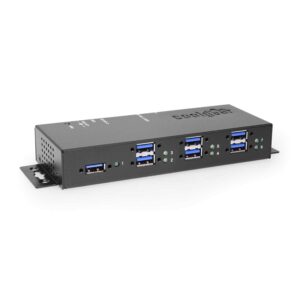 7 port usb 3.1 gen1 hub 15kv esd surge protection w/power adapter