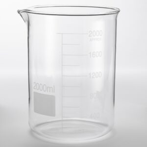 american metalcraft gbe64 chemistry beaker, glass, 64 oz. capacity, 5-1/4" diameter, 7-1/2" height