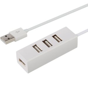 apoi 4-port usb 2.0 hub with for imac, macbook, macbook pro, macbook air, mac mini, chromebook, surface pro, surface book, pc- white