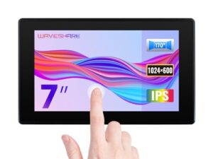 waveshare 7inch capacitive touch screen lcd (h) with case, compatible with raspberry pi 5/4b/3b/zero/zero w/zero 2w/pico/pico w/pico wh, 1024×600, hdmi, ips