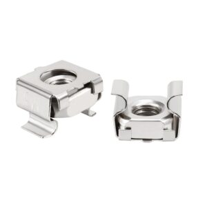 uxcell 55 pack, m5 cage nut, carbon steel nickel plated for server shelf cabinet