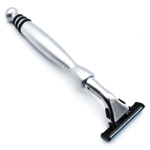 taconic shave, gillette sensor & sensor excel compatible heavyweight triple blade pivot head razor, includes 1 preloaded blade - delivers a smooth, close & comfortable shave