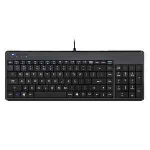 perixx periboard-220 wired usb keyboard - compact size - 398x145x30 mm - us english layout (11502)