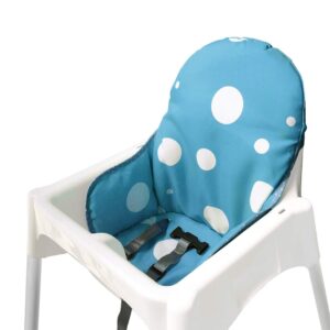 at seat covers cushion for ikea antilop highchair, washable foldable baby highchair cover ikea childs chair insert mat cushion(blue)