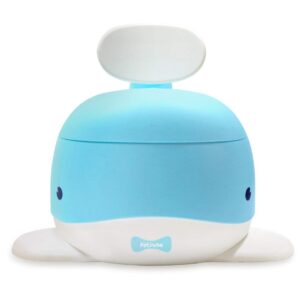 petinube whale potty training toilet for infant and toddler, anti-splash, easy clean (blue)