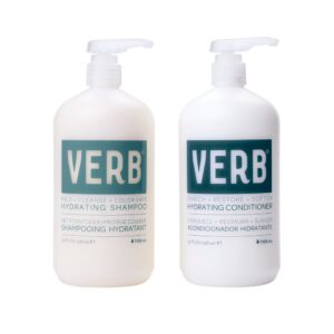 verb hydrate shampoo & conditioner set- mild + color safe + cleanse 1l