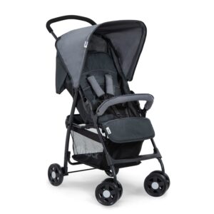 hauck lightweight and compact travel baby/toddler foldable stroller, sport, charcoal/stone