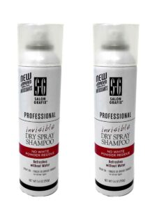 set of 2 salon grafix invisible dry spray shampoo - 5.6 oz can 034044120998