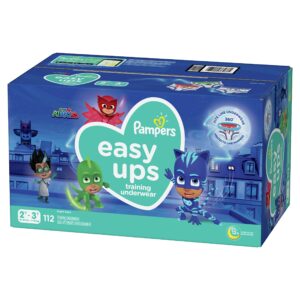 pampers easy ups training pants boys and girls, 2t-3t (size 4), 112 count, giant pack