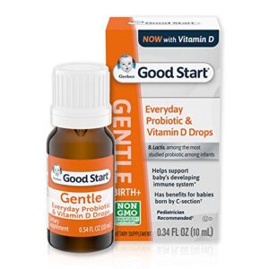 gerber good start baby probiotic drops with vitamin d, gentle, 0.34 ounce