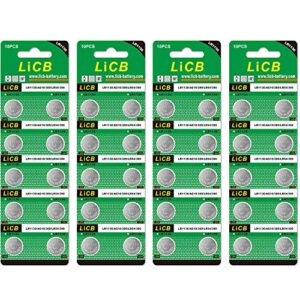 licb 40 pack lr1130 ag10 batteries 1.5v alkaline button cell battery