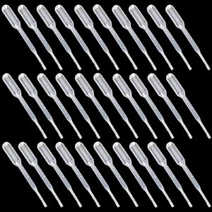 haishell 300 pcs 0.2ml transfer pipettes,clear white plastic graduated pipettes for essential oils,disposable liquid pipettes