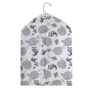 bedtime originals little rascals forest animals diaper stacker, white/gray