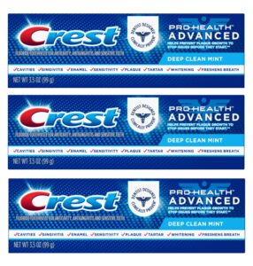 crest pro-health advanced extra deep clean mint toothpaste3.5 oz.(pack of 3)