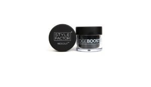 style factor edge booster hideout hair pomade hold color gel 0.8oz natural black (natural black)