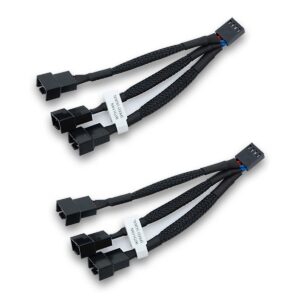 ekwb ek-cable y-splitter 3-fan pwm, 10cm, 2-pack