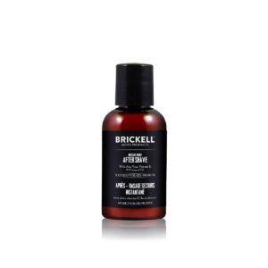 brickell men's instant relief aftershave for men, natural and organic soothing after shave balm to prevent razor burn 2 ounce, unscented