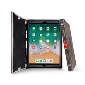 twelve south bookbook for ipad air/pro 10.5" | hardback leather case, pencil storage and easel for ipad pro/air + apple pencil