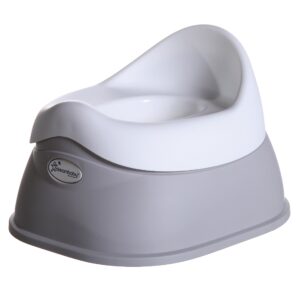 dreambaby ezy-potty toilet trainer seat - with splash guard & removable bowl - grey - model l695