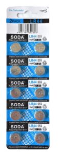 ag13 lr44 l1154 357 a76 alkaline button cell battery with retail blister pack cards (10) by ymctoys