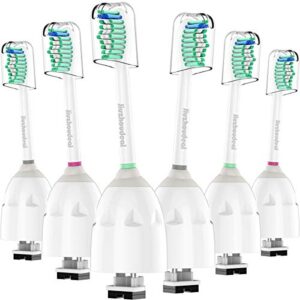 jiuzhoudeal toothbrush replacement heads compatible with philips sonicare electric toothbrush, 6 pack, white