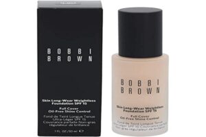 bobbi brown skin long-wear weightless foundation broad spectrum spf 15, porcelain (0), 1 fl oz