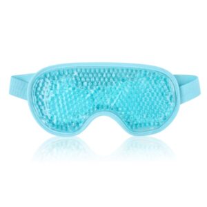 newgo cooling eye mask cold eye mask for puffy eyes, eye ice pack ice eye mask for tired eyes, eyes surgery, migraines, stress relief, itchy eyes, skin care, eye spa - blue