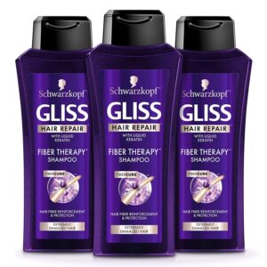 gliss shampoo fiber therapy 13.6 ounce (402ml) (3 pack)