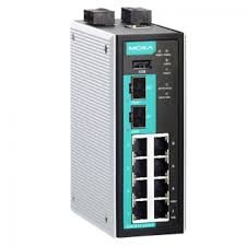 moxa edr-810-2gsfp-t - industrial secure router with switch/firewall/nat - no vpn- 8 10/100baset(x) ports, 2 1000basesfp slots, 1 wan, -10 to 75c