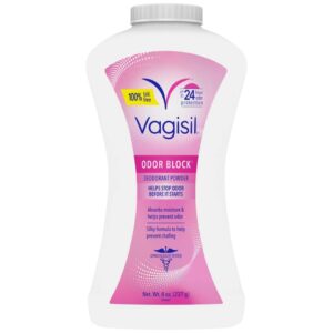 vagisil deodorant powder talc-free - 8 oz, pack of 5