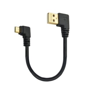 mxtechnic micro usb data cable 5.9 inch 90 degree left angle usb 2.0 a male to micro b left & left angle for syncing charging smartphones, gps, external hard drives (black)