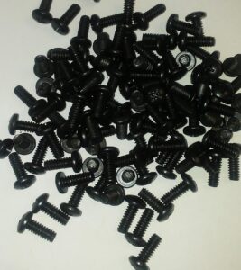 #10-24 x 1/2" machine screws philips pan head full thread black oxide steel alloy pan head quantity 100