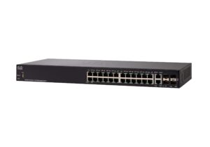 cisco sf350-24 managed switch | 24 10/100 ports | 4 gigabit ethernet (gbe) combo sfp | limited lifetime protection (sf350-24-k9-na)