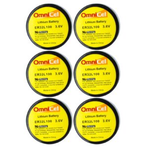 6x omnicel er32l100 3.6v 1.7ah size 1/6d lithium battery nickel pin for smart munitions, intrusion sensors, invisible fencing,rfid tracking, asset tracking, theft prevention, locator beacons