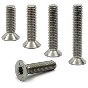 monsterbolts - m10 x 25mm flat head socket cap screws, din 7991, a2 stainless steel, 20 pack