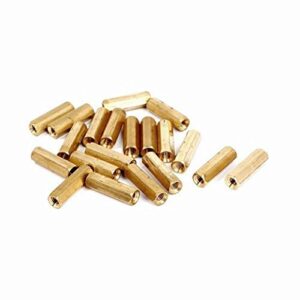 fuxell wire cable m4x20mm brass hex hexagonal female thread pcb standoff spacer 20pcs