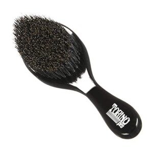 torino pro curve wave brush by brush king - #450 - made with reinforced boar & nylon bristles -true texture medium hard 360 waves brushes