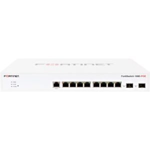 fortinet - fs-108e-fpoe - fortinet fortiswitch 108e-fpoe ethernet switch - 8 x gigabit ethernet network, 2 x gigabit ethernet expansion slot - manageable - twisted pair, optical fiber - modular - 2