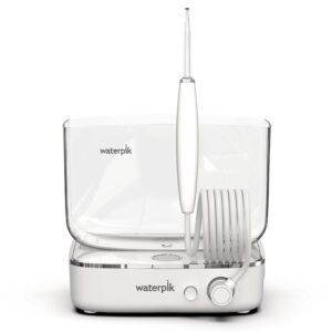 waterpik sidekick portable water flosser, perfect for travel & home, ada accepted, white/chrome wf-04